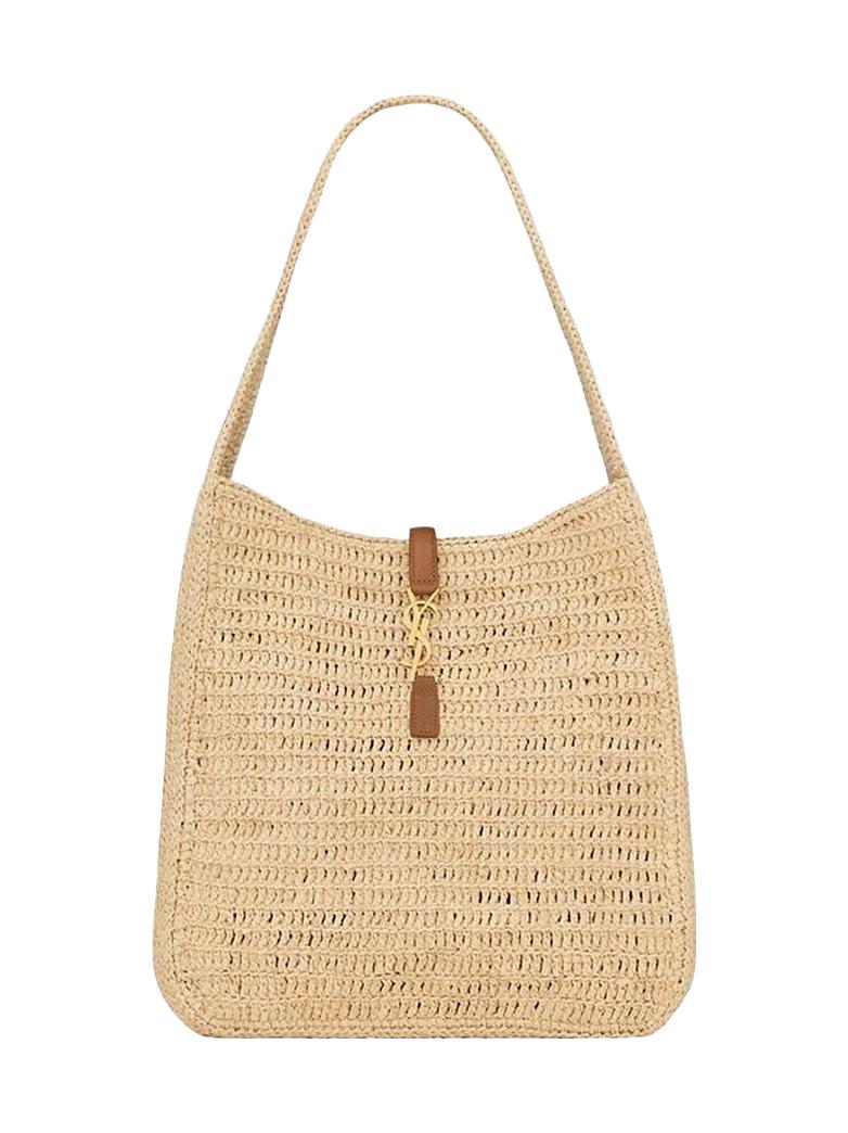 SAINT LAURENT Saint Laurent Le 5 Ã 7 Raffia Shoulder Bag